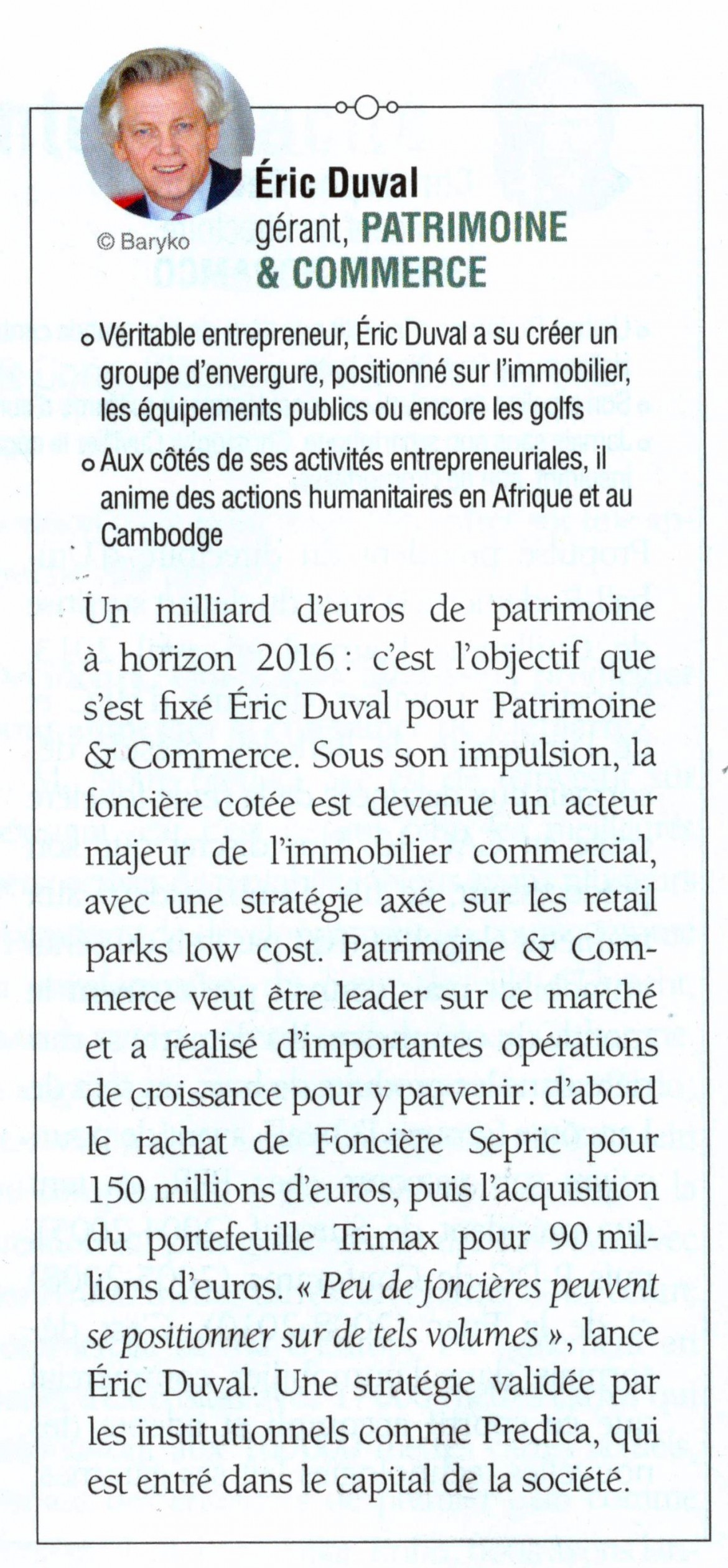 Dans le guide 2015 publié par le Magasine Décideurs - Eric Duval ...